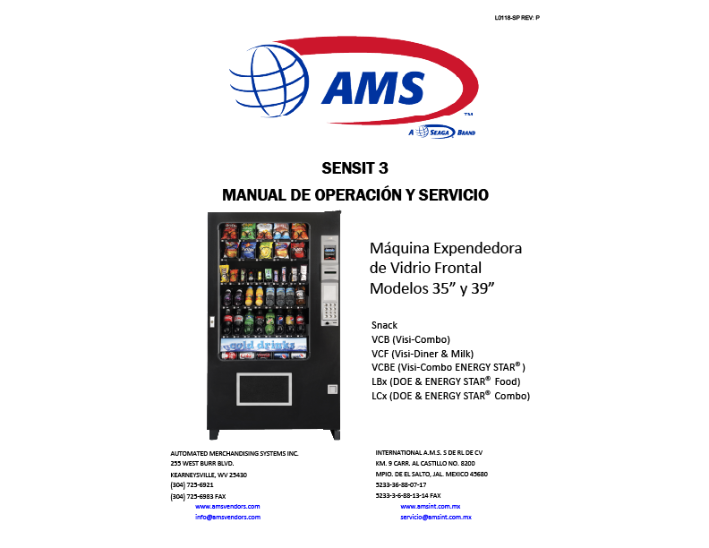 L0118P-SP-Sensit-3 | AMS Vending