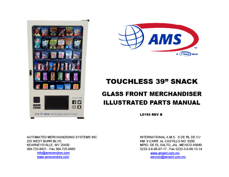Technical and Service Manuals | AMS Vending