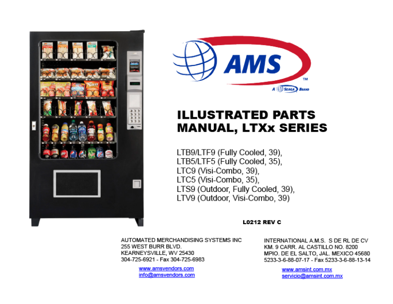 Technical and Service Manuals | AMS Vending