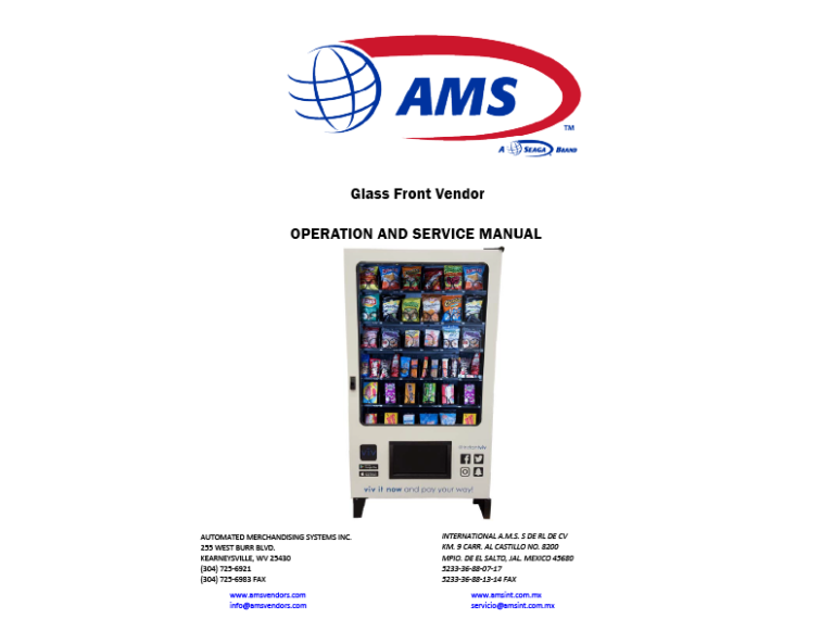 Technical and Service Manuals | AMS Vending